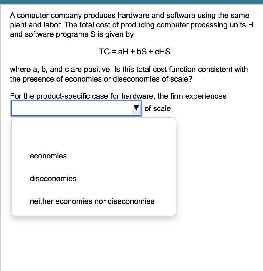 Solved A computer company produces hardware and software | Chegg.com