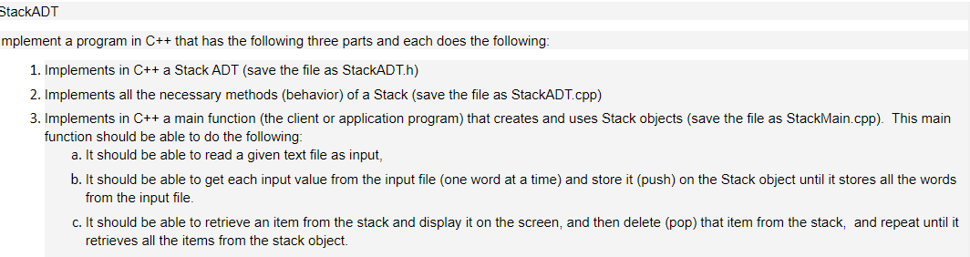 Solved plement a program in C++ that has the following three | Chegg.com