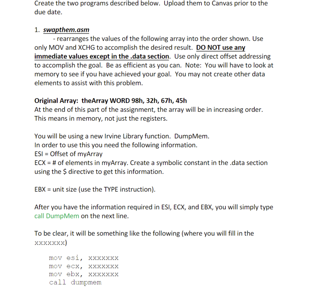 Solved Create the two programs described below. Upload them | Chegg.com