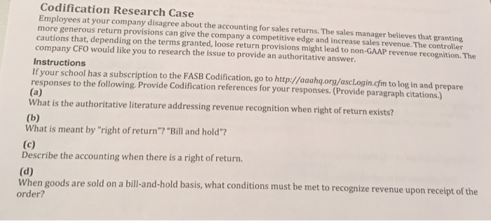 Solved Codification Research Case Employees at your company | Chegg.com
