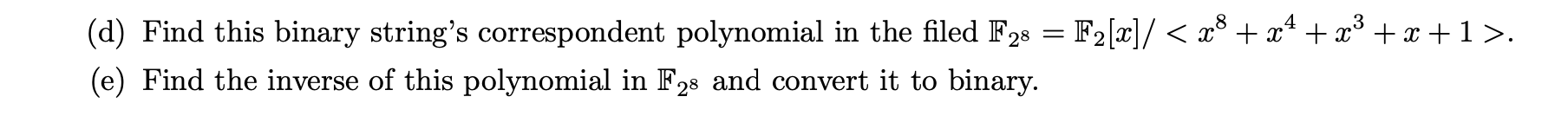Solved Binary string is "10010111" DONT COPY PASTE ANSWER, I | Chegg.com