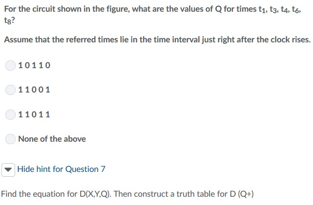 Solved uestion 7 (5 points) CLK Q=0 | Chegg.com Solved uestion 7 (5 points) CLK Q=0 | Chegg.com