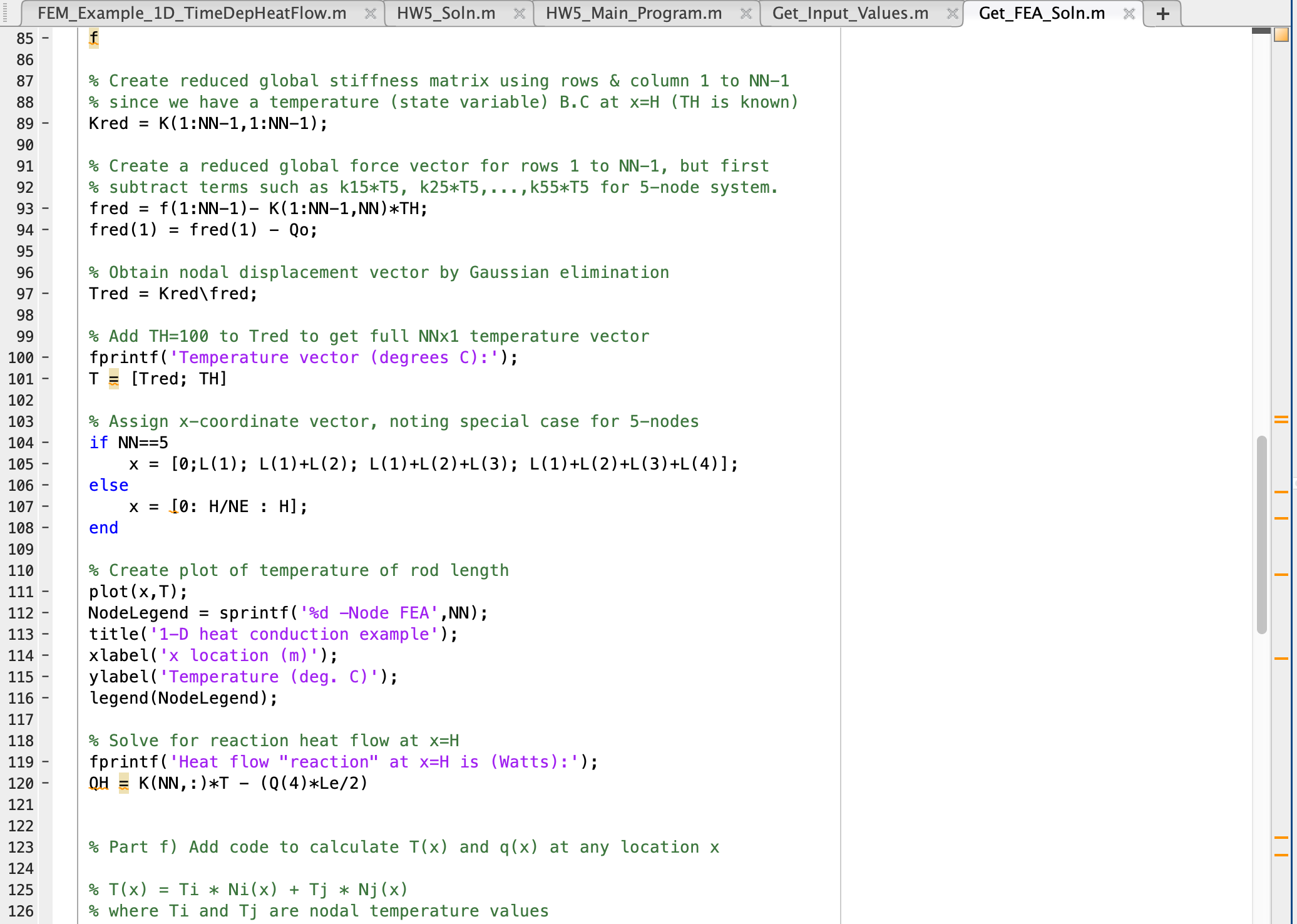 1. Modify the 1-D Heat Conduction MATLAB code from | Chegg.com