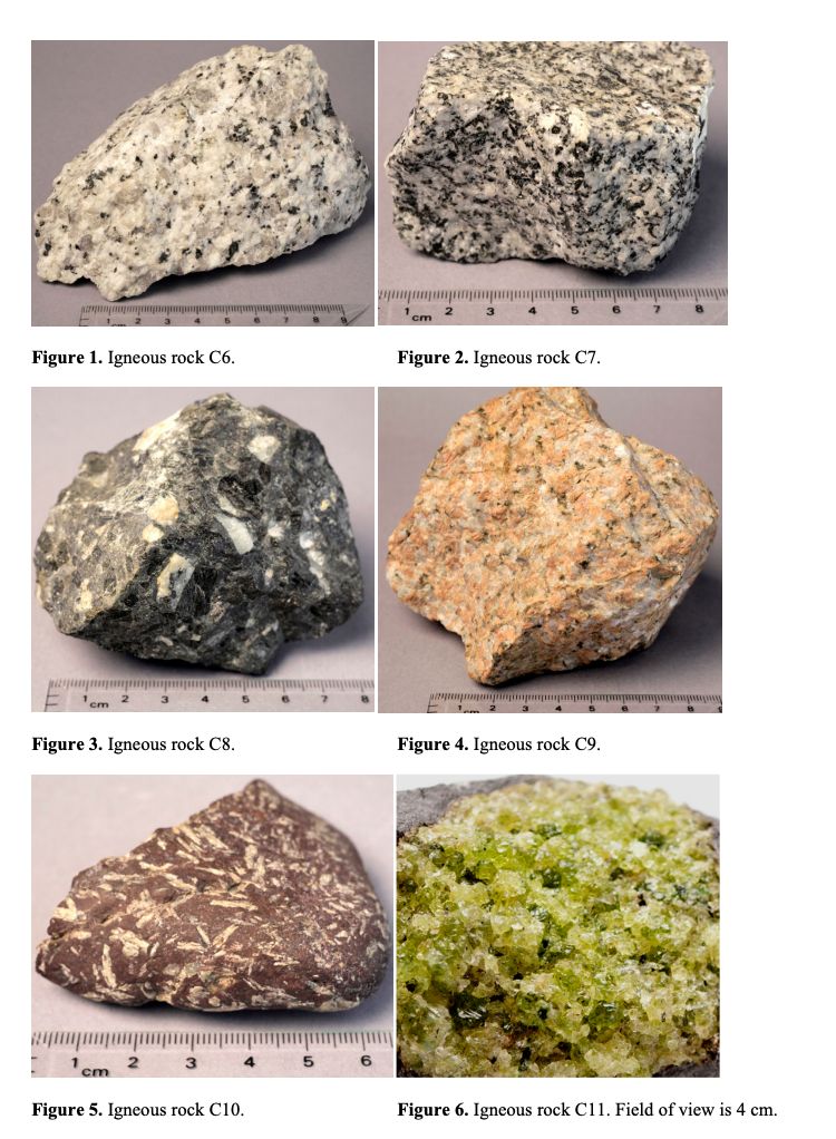 Solved 6- Sample C6: A photograph of this sample is given in | Chegg.com