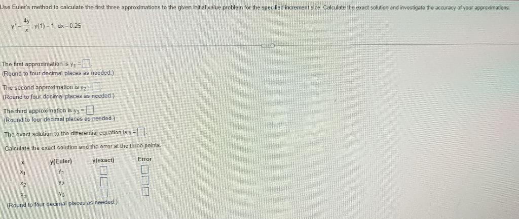 [solved] Use Euler S Method To Calculate The First Th