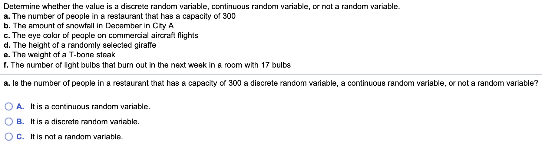 Solved Determine Whether The Value Is A Discrete Random
