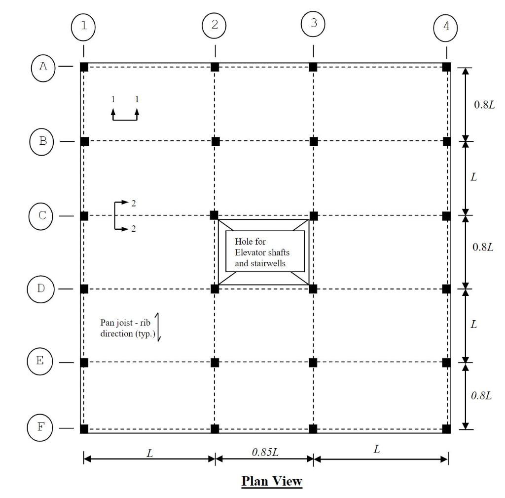 Solved Given: The structural floor plan of a three-story | Chegg.com