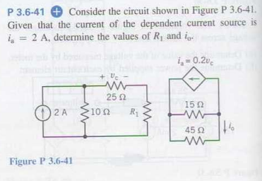 Solved Consider the circuit shown in Figure P 3.6-41. Given | Chegg.com