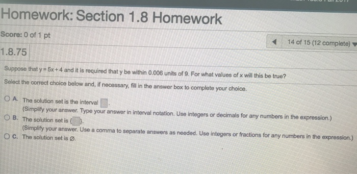 Solved Homework Section 1 8 Homework Score 0 Of 1 Pt
