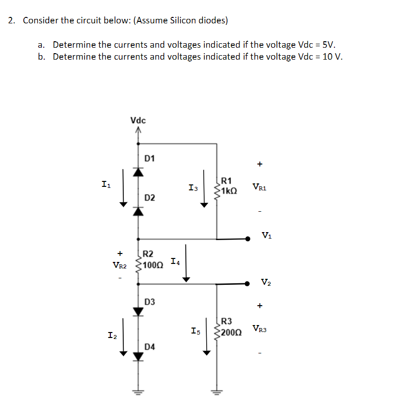 Solved 2. Consider the circuit below: (Assume Silicon | Chegg.com