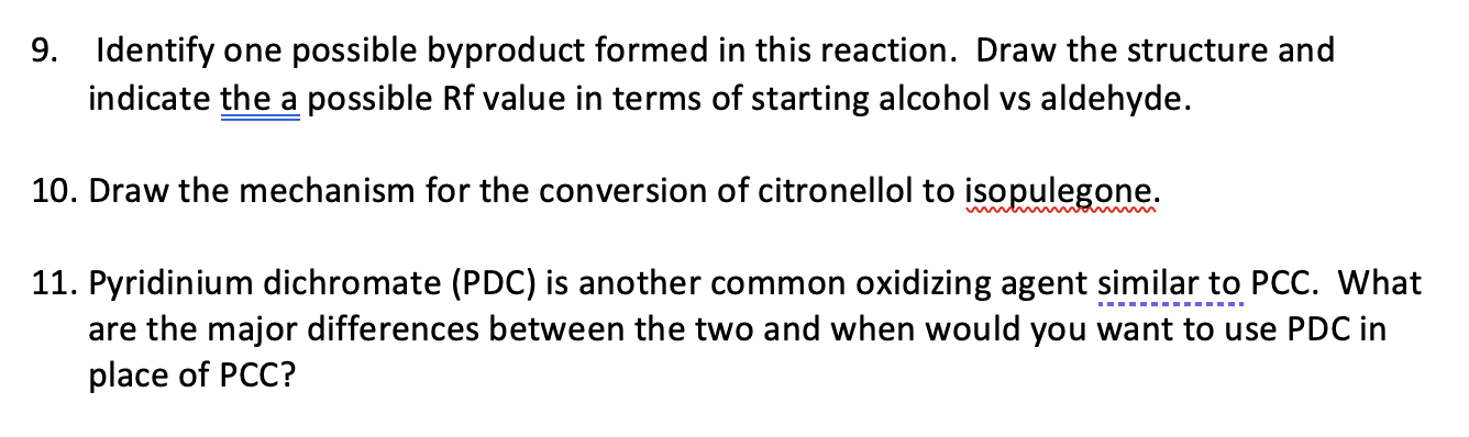 Solved PCC OH Silica DCM CI-Cr-o 0 H PCC (Pyridinium | Chegg.com