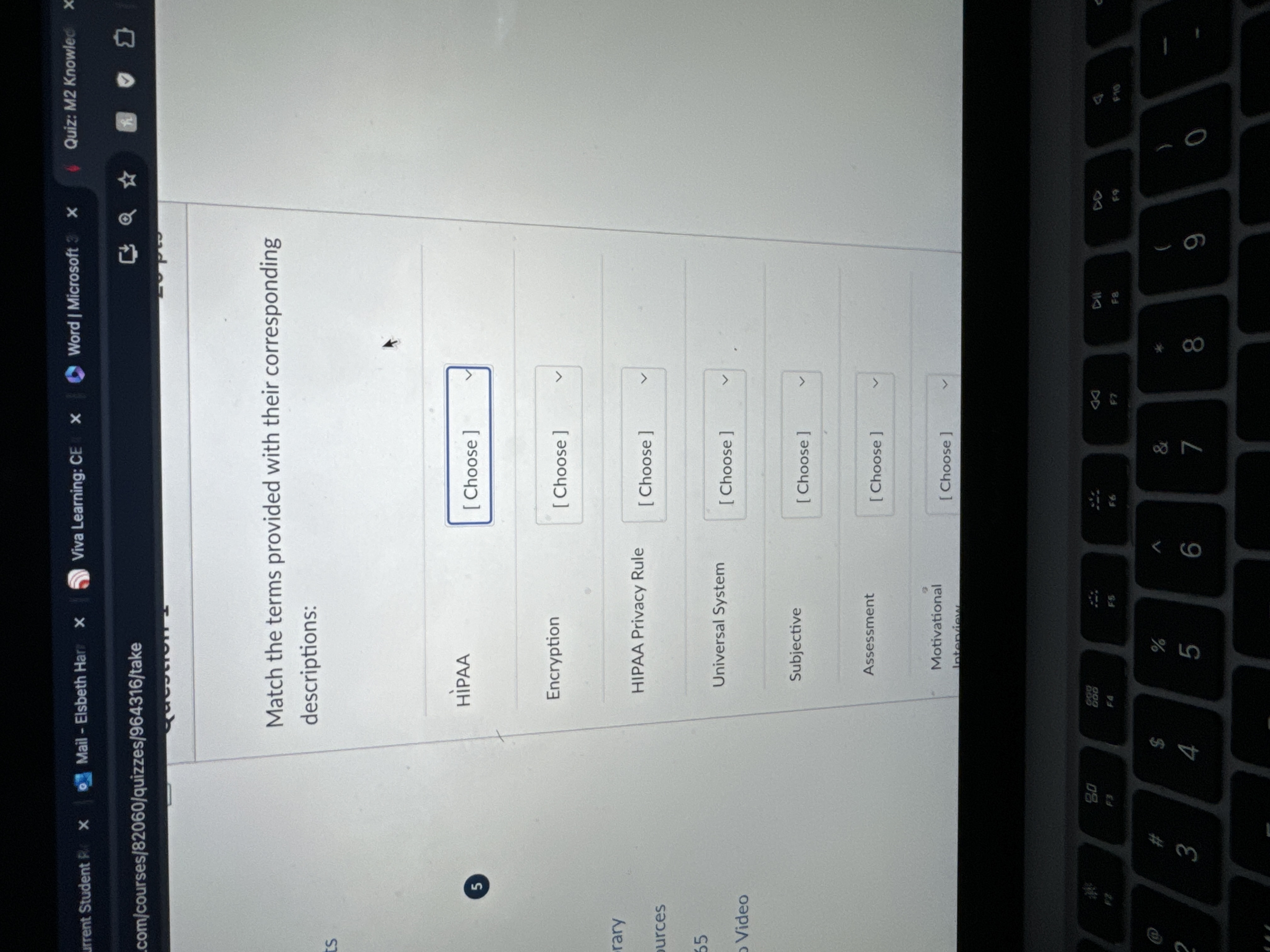 Solved Match the terms provided with their | Chegg.com
