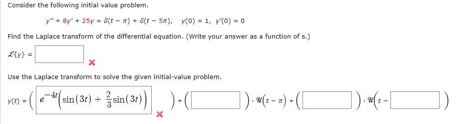 Solved Consider the following initial value problem. y'' + | Chegg.com
