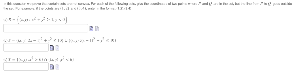 Solved In this question we prove that certain sets are not | Chegg.com