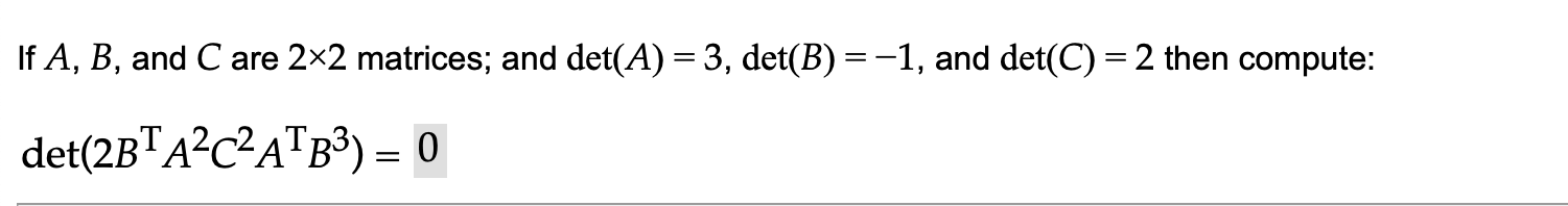 Solved If A,B, and C are 2×2 matrices; and | Chegg.com