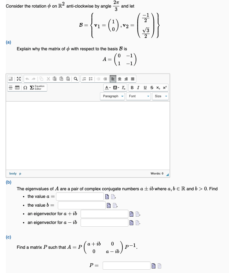 Solved Consider the rotation ϕ on R2 anti-clockwise by angle | Chegg.com