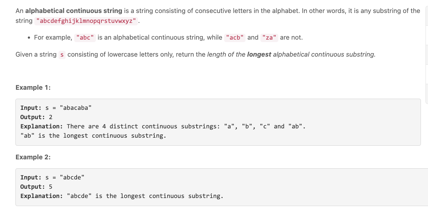 Solved An Alphabetical Continuous String Is A String Chegg