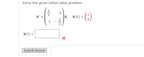 Solved Solve the given initial-value problem. | Chegg.com