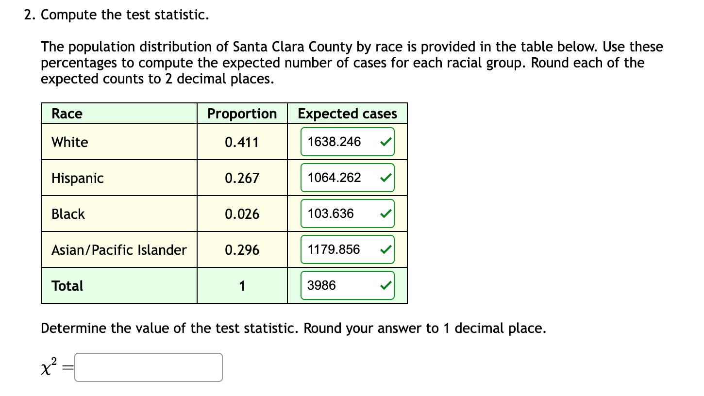 Compute the test statistic. The population | Chegg.com