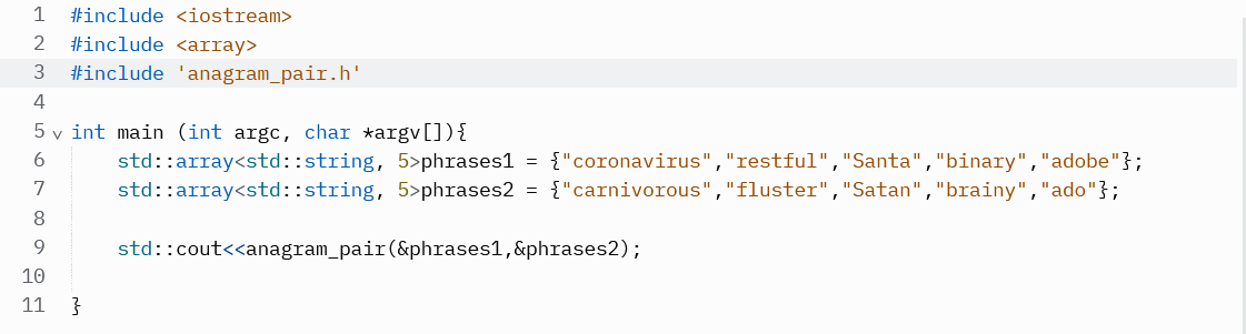 Solved //anagram_pair.cpp #include | Chegg.com