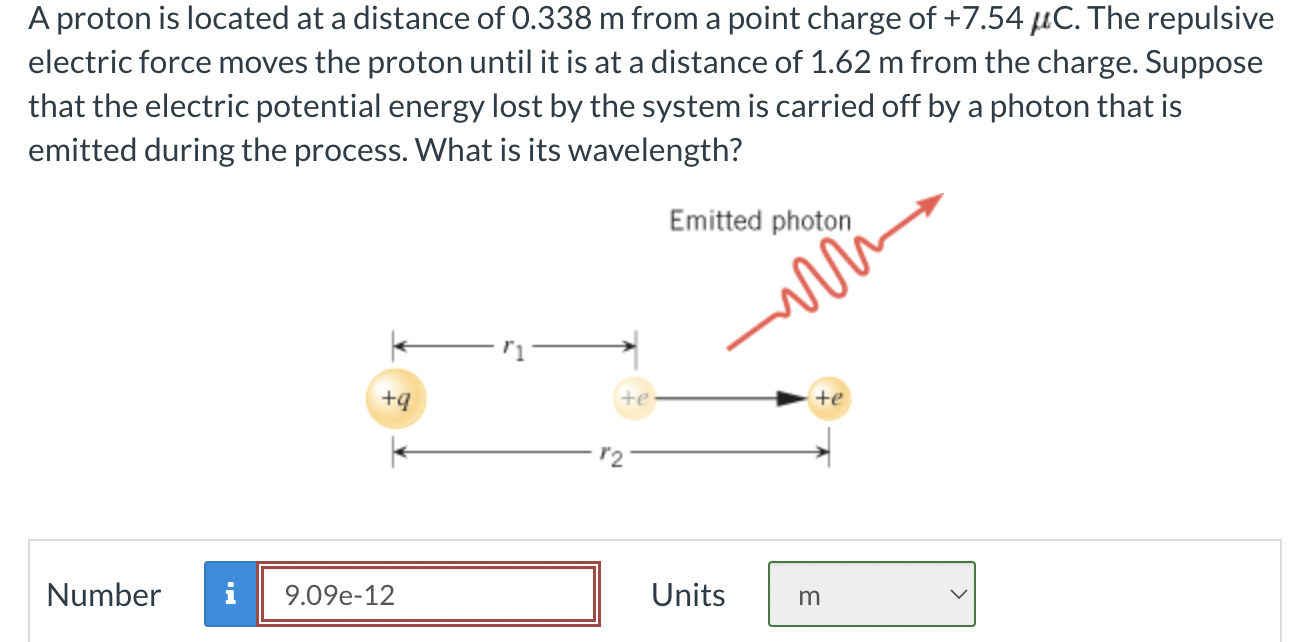Solved A proton is located at a distance of 0.338 m from a | Chegg.com
