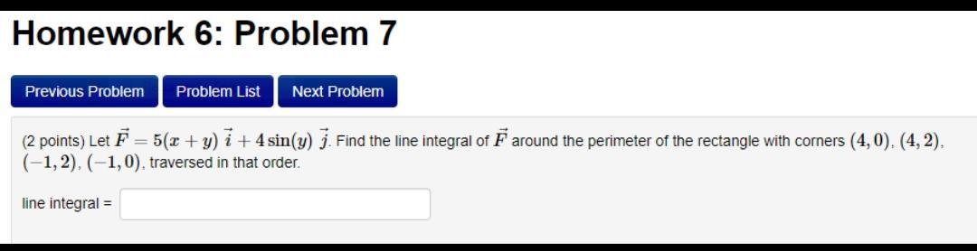 Solved Homework 6 Problem 7 Previous Problem Problem List 7592