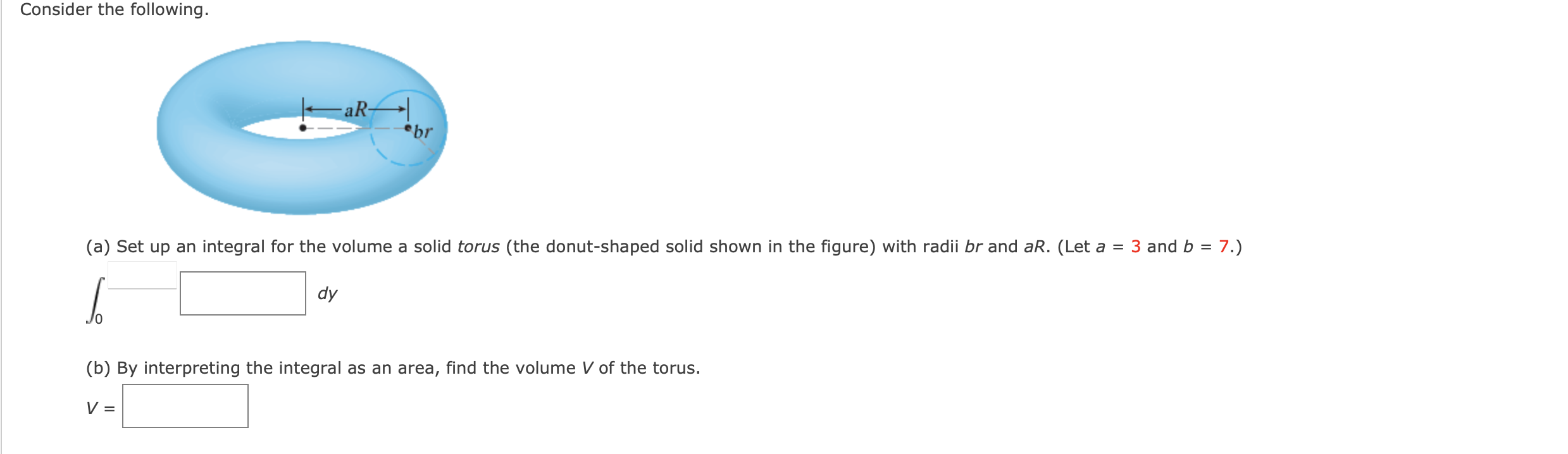 Solved Consider the following.(a) ﻿Set up an integral for | Chegg.com