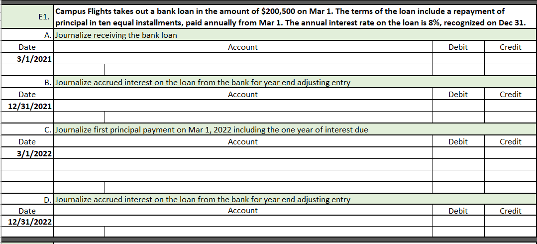 Solved principal in ten equal installments, paid annually | Chegg.com