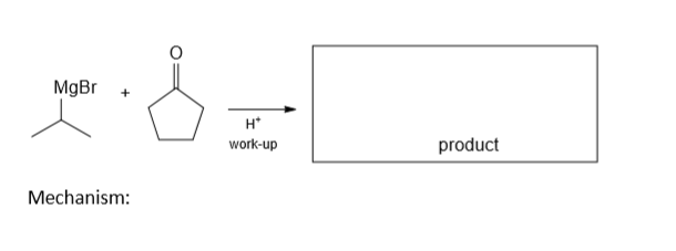 Solved MgBr + H work-up product Mechanism: | Chegg.com
