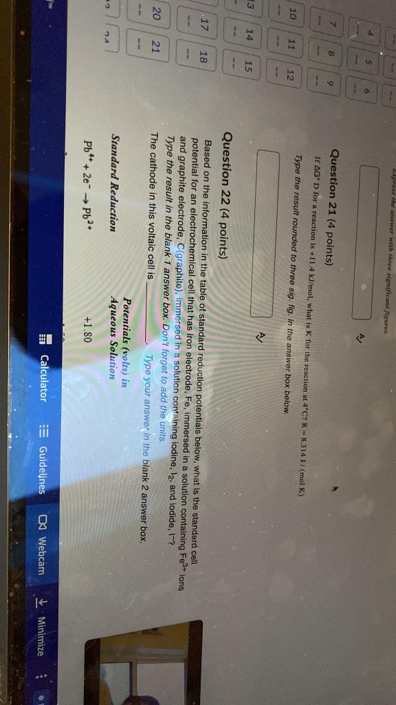 Solved Question 21 (4 points) If ΔG∘D for a reaction is | Chegg.com