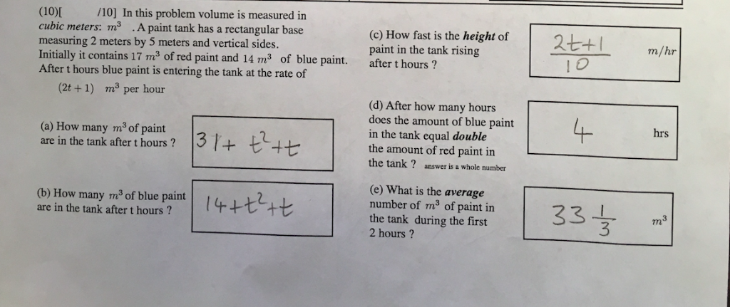 Solved (10)I /10] In this problem volume is measured in | Chegg.com