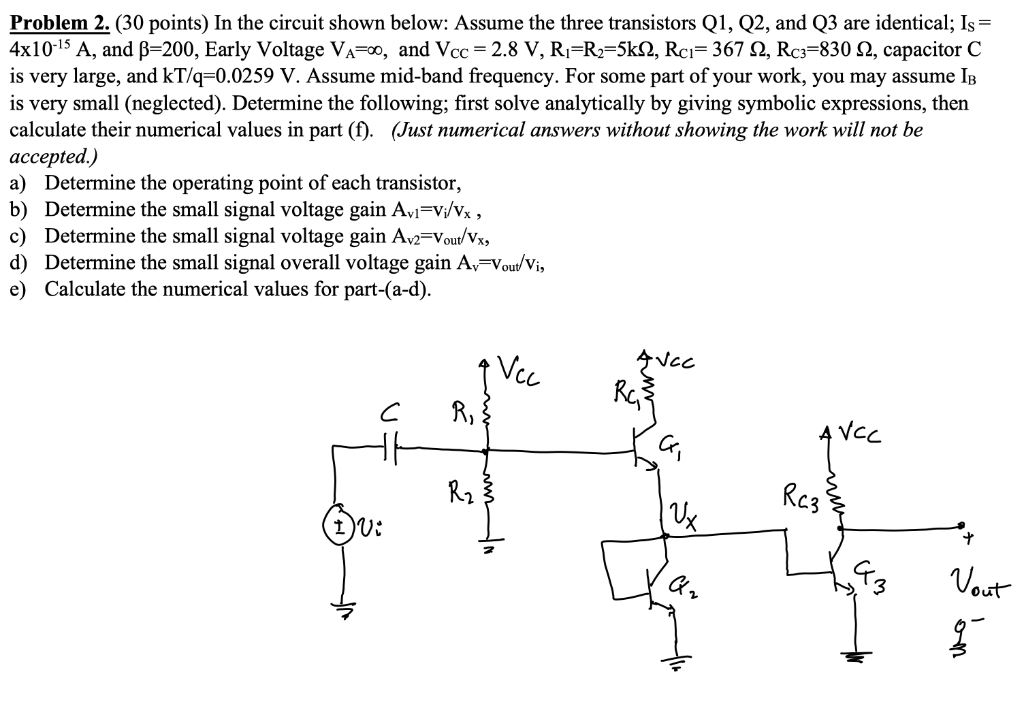 Solved Problem 2. (30 points) In the circuit shown below: | Chegg.com