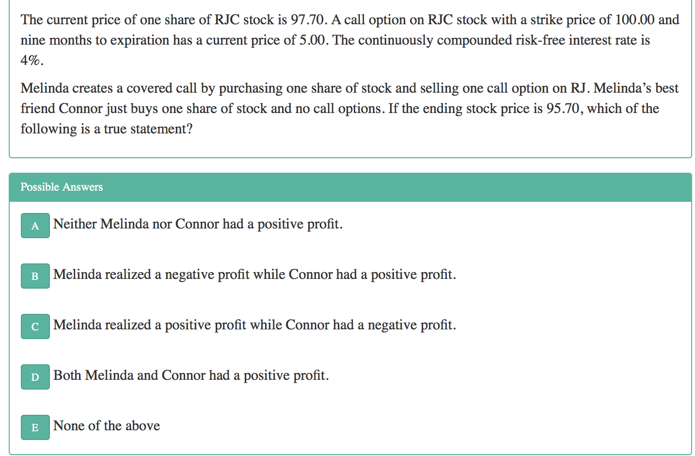 Solved The current price of one share of RJC stock is 97.70. | Chegg.com