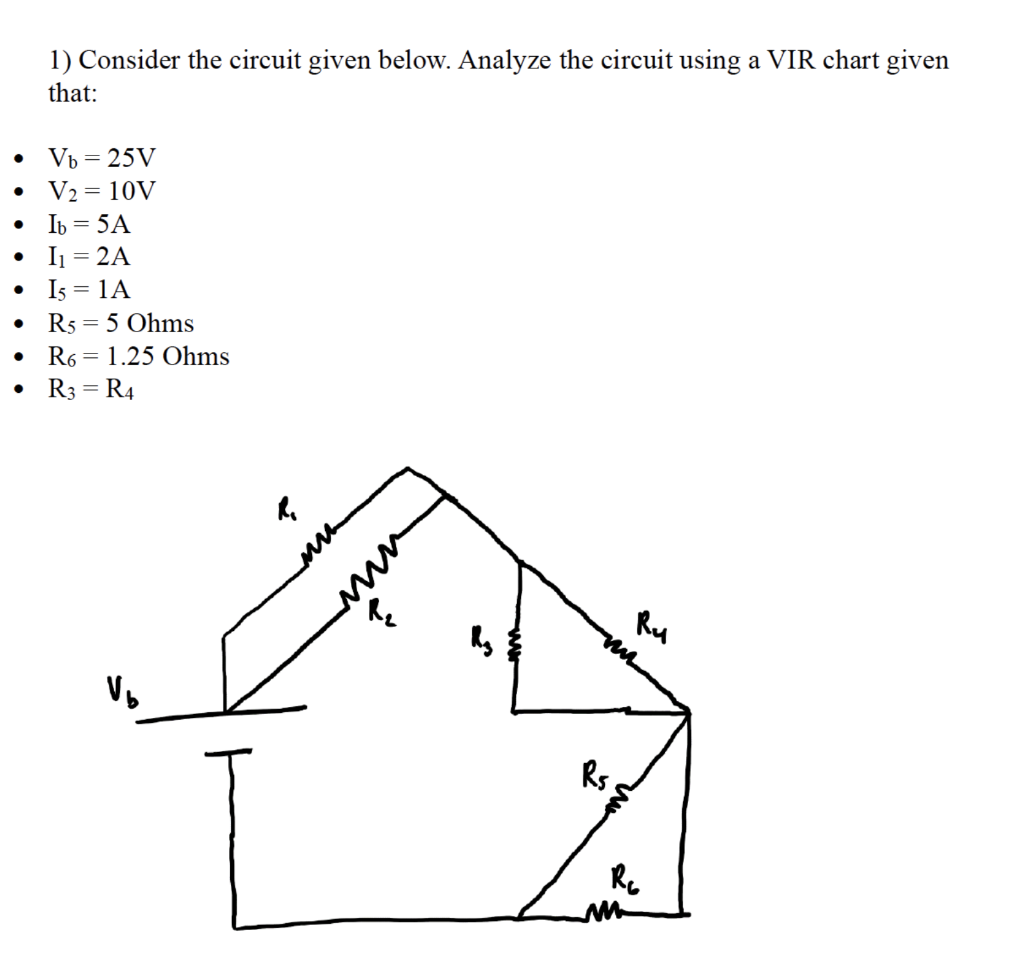 Solved 1) Consider the circuit given below. Analyze the | Chegg.com