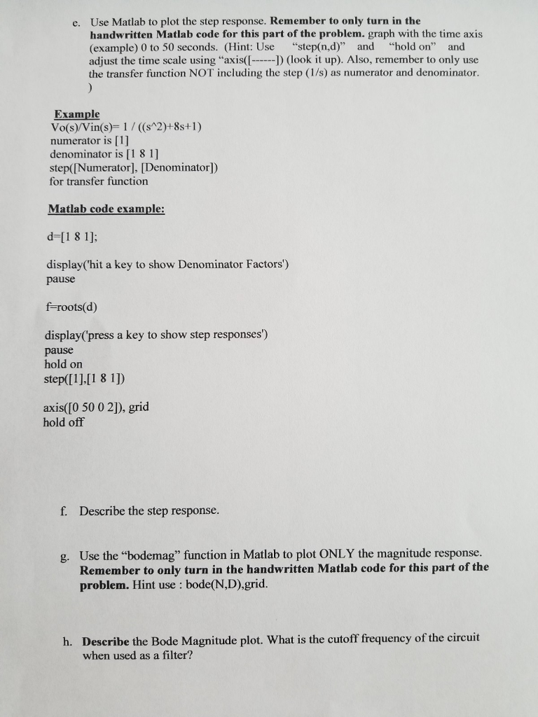 Solved Analog Signal Processing & Filter Design Please | Chegg.com