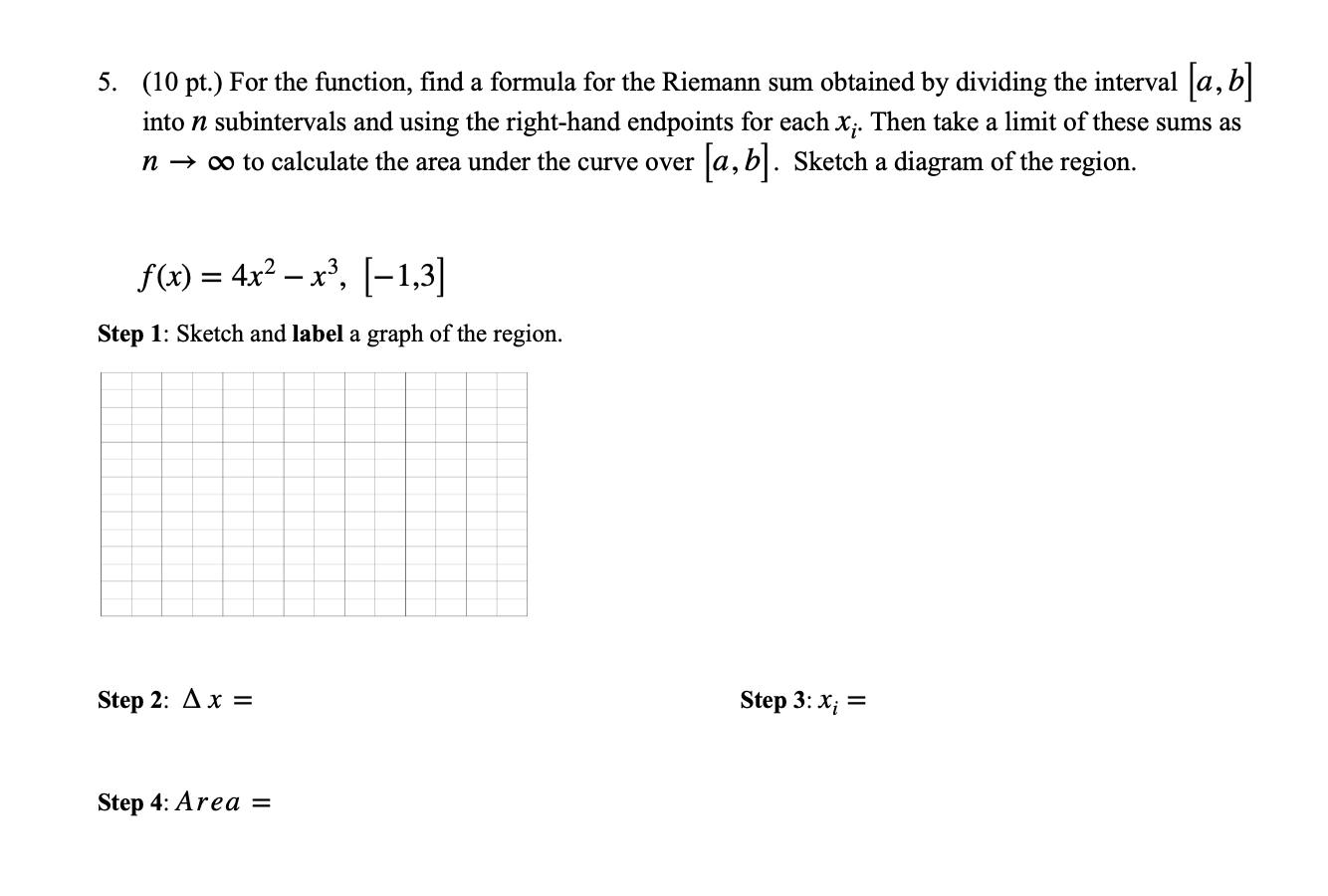 Solved (10 ﻿pt.) ﻿For the function, find a formula for the | Chegg.com