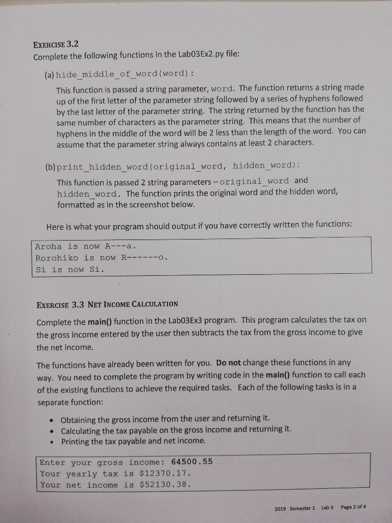 Solved HoMEWORK: CODE TRACE (To BE MARKED IN LAB 4) Using | Chegg.com