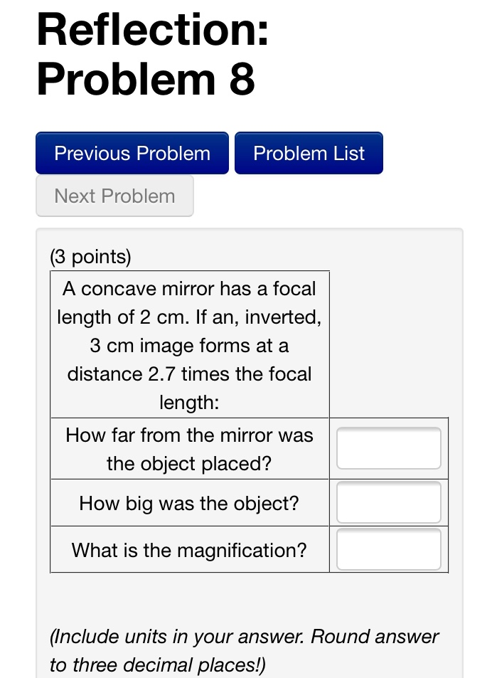 Solved Reflection: Problem 7 Previous Problem Problem List | Chegg.com