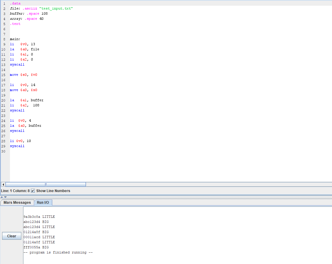 HELP WITH MIPS ASSEMBLY Here I have a program | Chegg.com