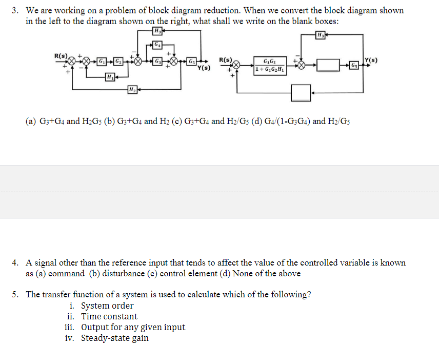 Solved 3. We are working on a problem of block diagram | Chegg.com