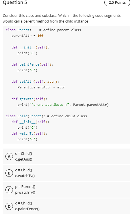 Solved You create a class that inherits from Frame which | Chegg.com