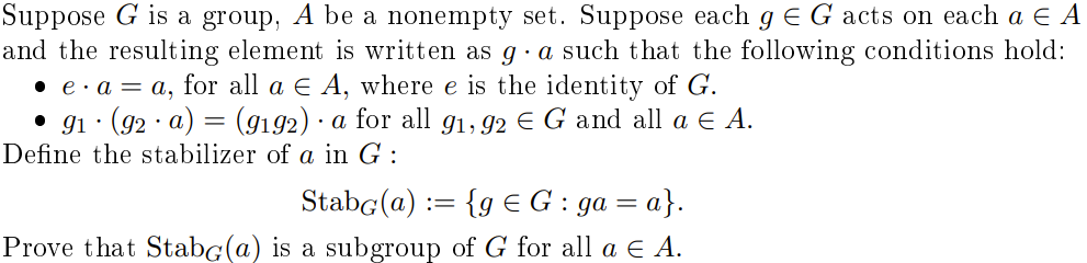 Solved Suppose G Is A Group A Be A Nonempty Set Suppose 