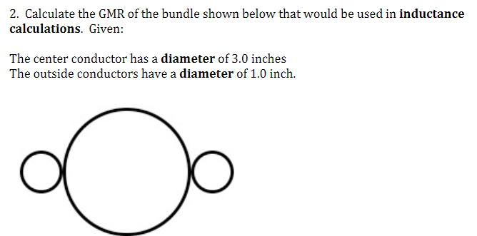 Solved 2. Calculate the GMR of the bundle shown below that | Chegg.com