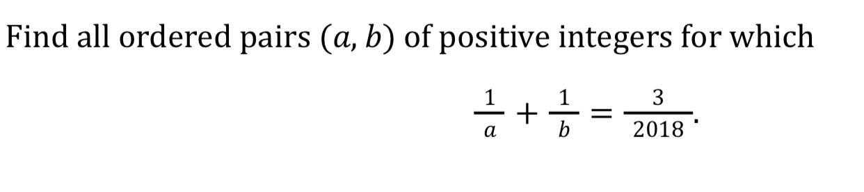 Solved Find all ordered pairs (a,b) of positive integers for | Chegg.com