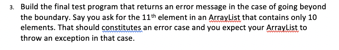 Solved 3. Build the final test program that returns an error | Chegg.com