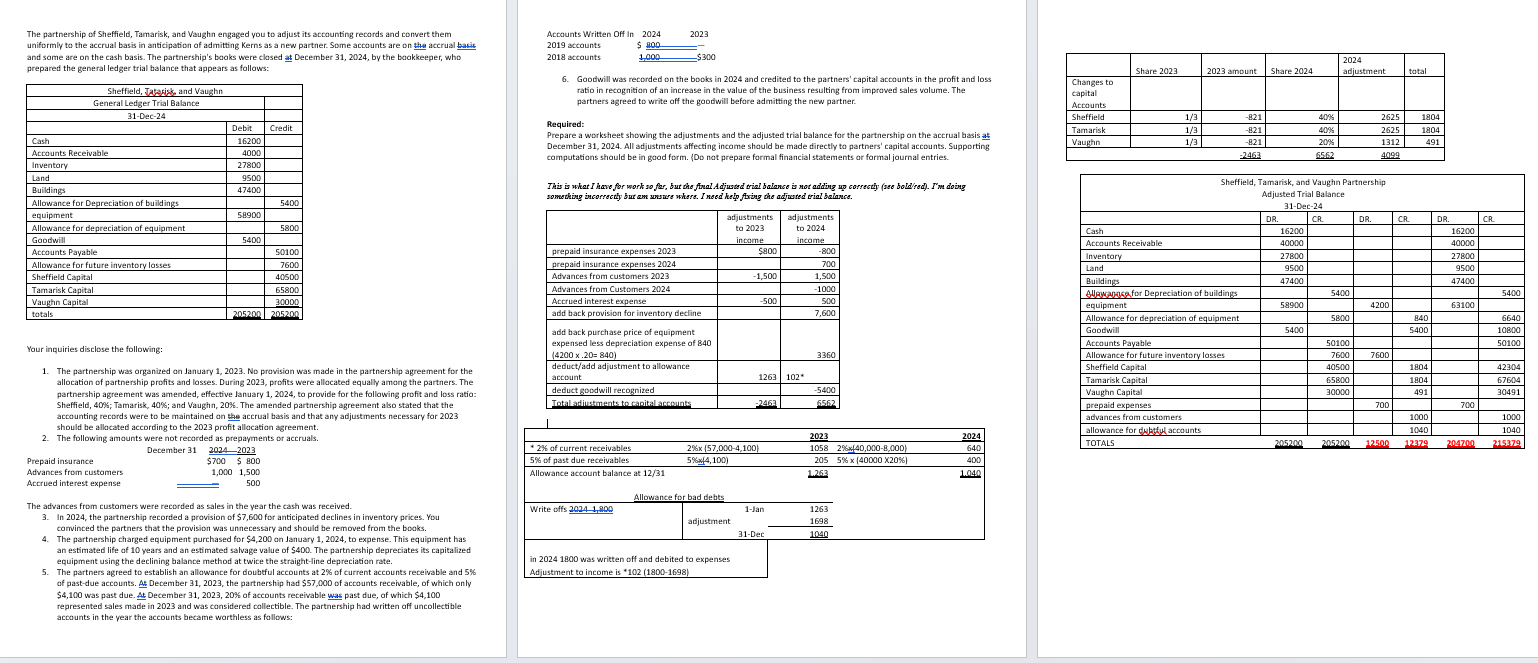 Solved I need help figuring out what I messed up in the | Chegg.com