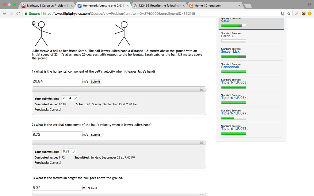 Solved Mathway l Calculus Problem S Homework: Vectors and | Chegg.com