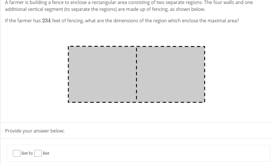 Solved A farmer is building a fence to enclose a rectangular | Chegg.com