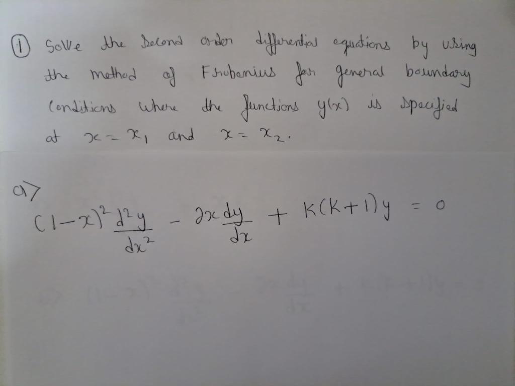 Solved (1) Solve the second order differential equations by | Chegg.com