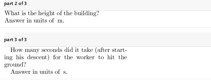 Solved part 2 of 3 What is the height of the building? | Chegg.com